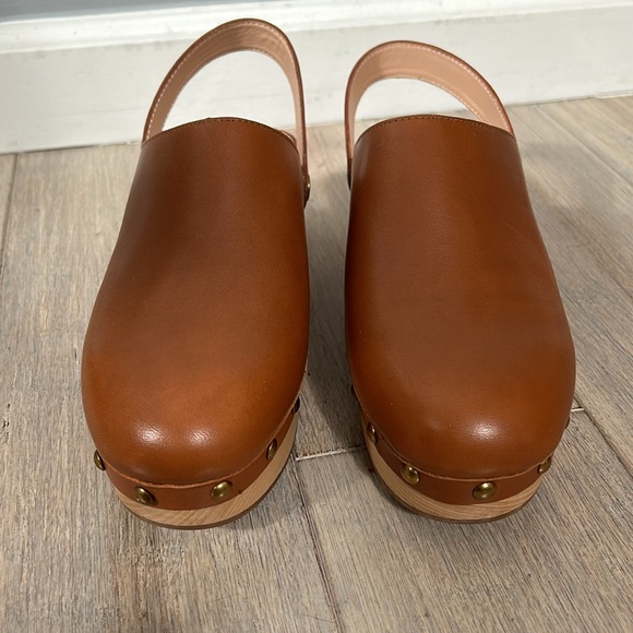 J. Crew | Shoes | J Crew Convertible Leather Clogs Size 7 Euc Rich Oak ...